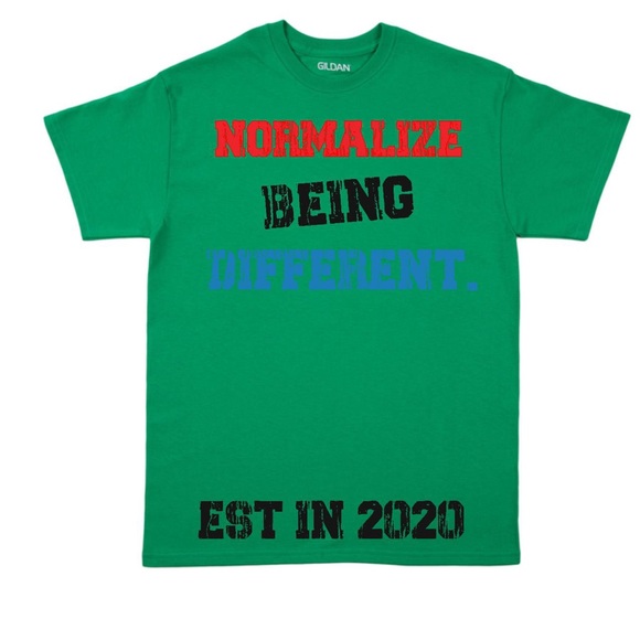 Gildan | Shirts | Normalize Being Different Tshirt | Poshmark